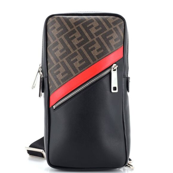 Fendi | Bags | Fendi Sling Backpack Zucca Coated Canvas And Leather ...